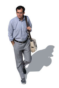 cut out man walking up the stairs seen from above - VIShopper