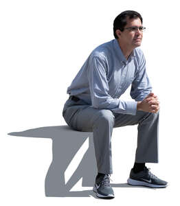 cut out backlit man sitting - VIShopper