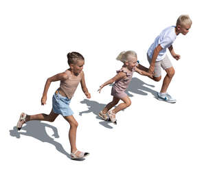 cut out top view of a girl running - VIShopper