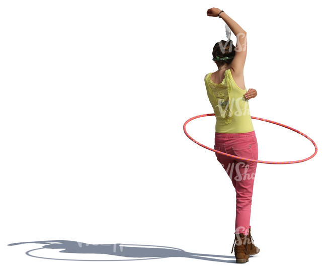 cut out woman spinning a hoop - VIShopper