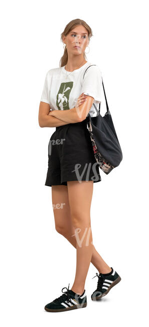 cut out young woman standing - VIShopper