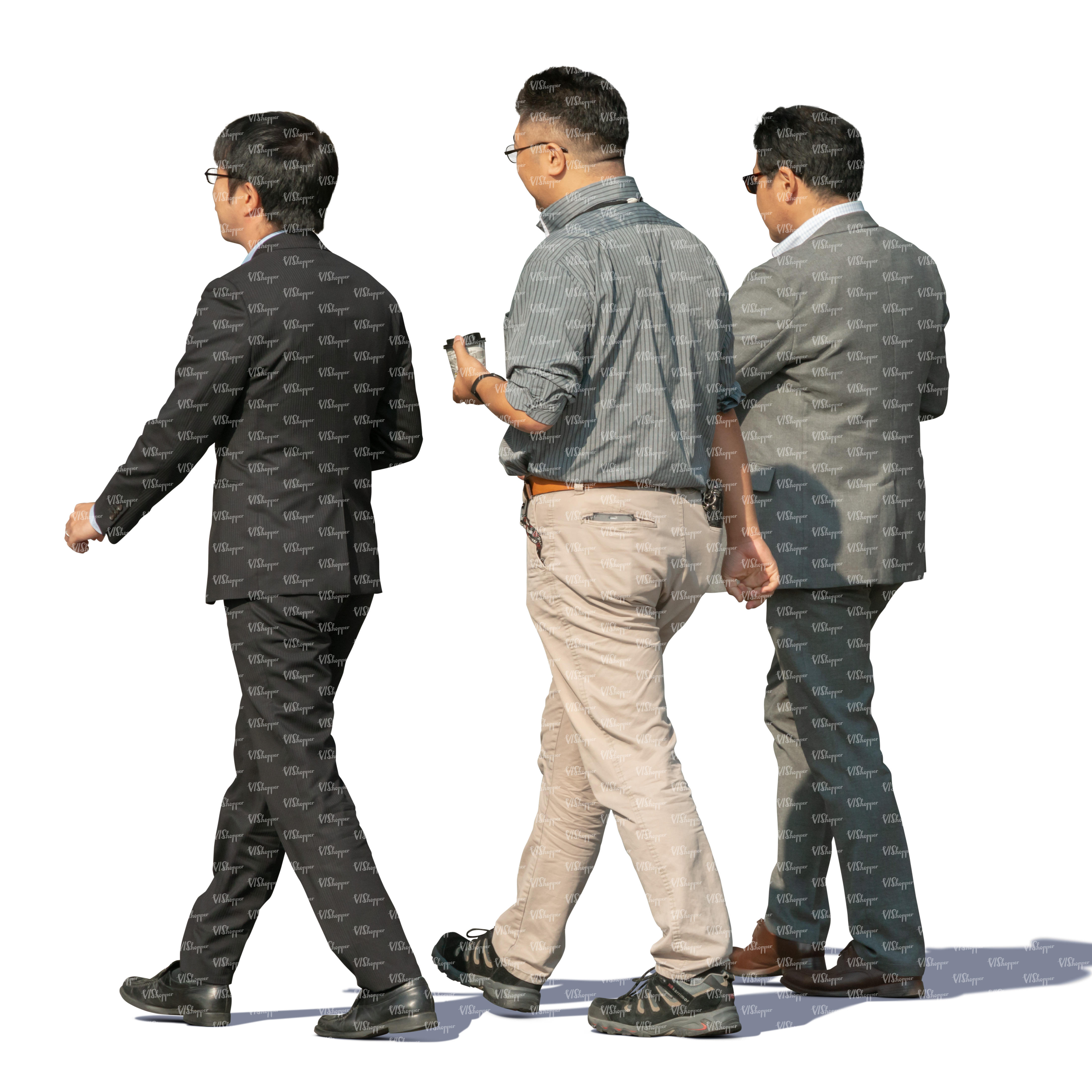 three asian men walking - VIShopper