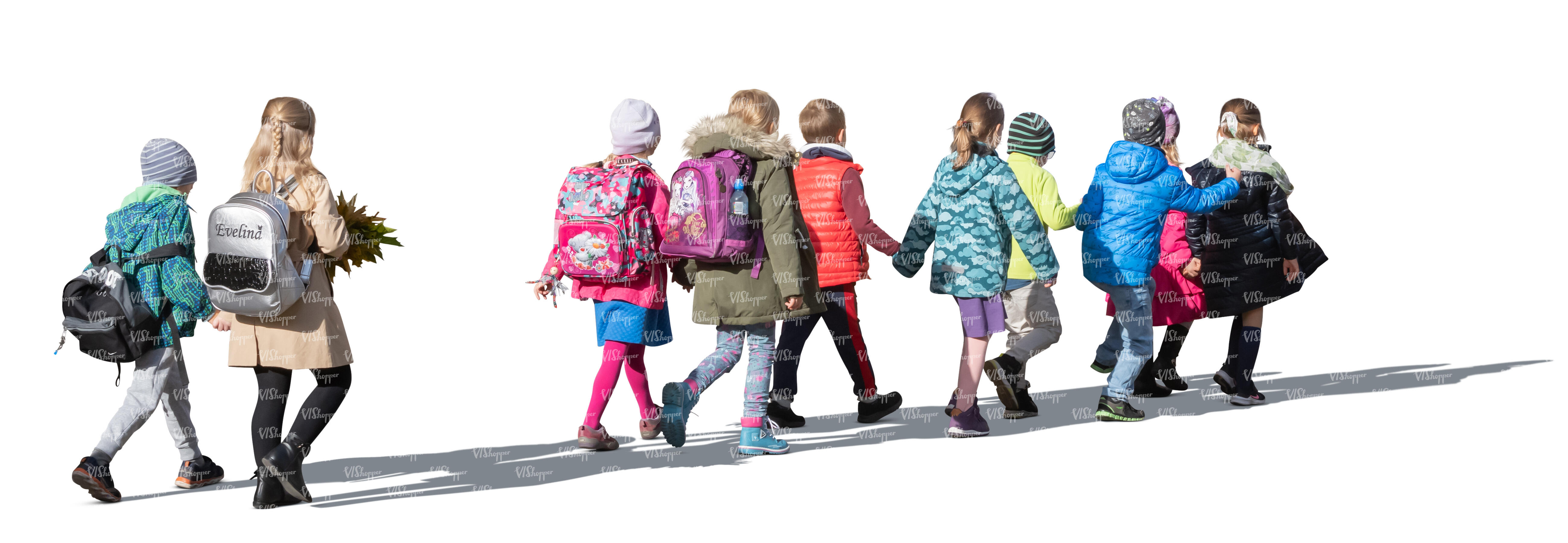 cut out group of kindergarten children walking - VIShopper cut out group of kindergarten children walking - VIShopper