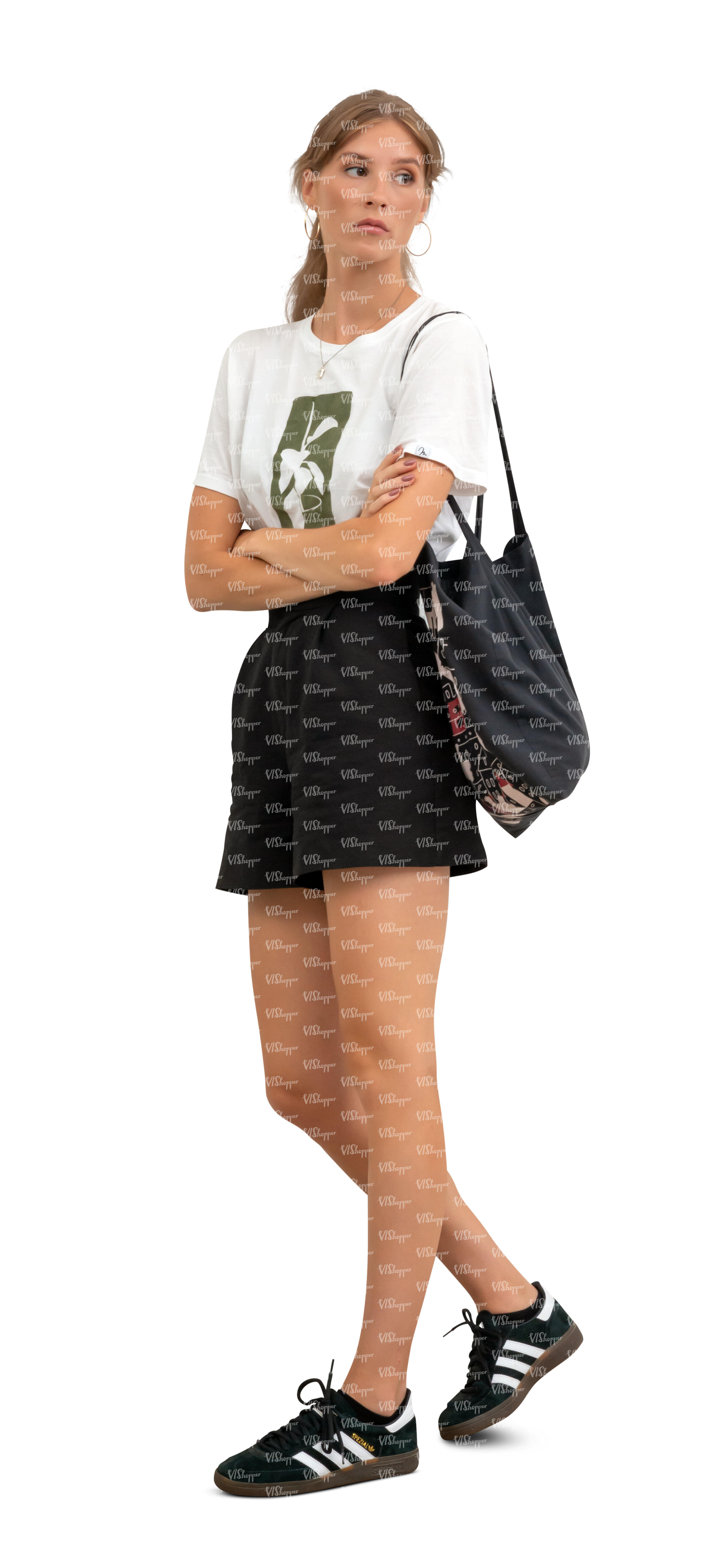 cut out young woman standing - VIShopper