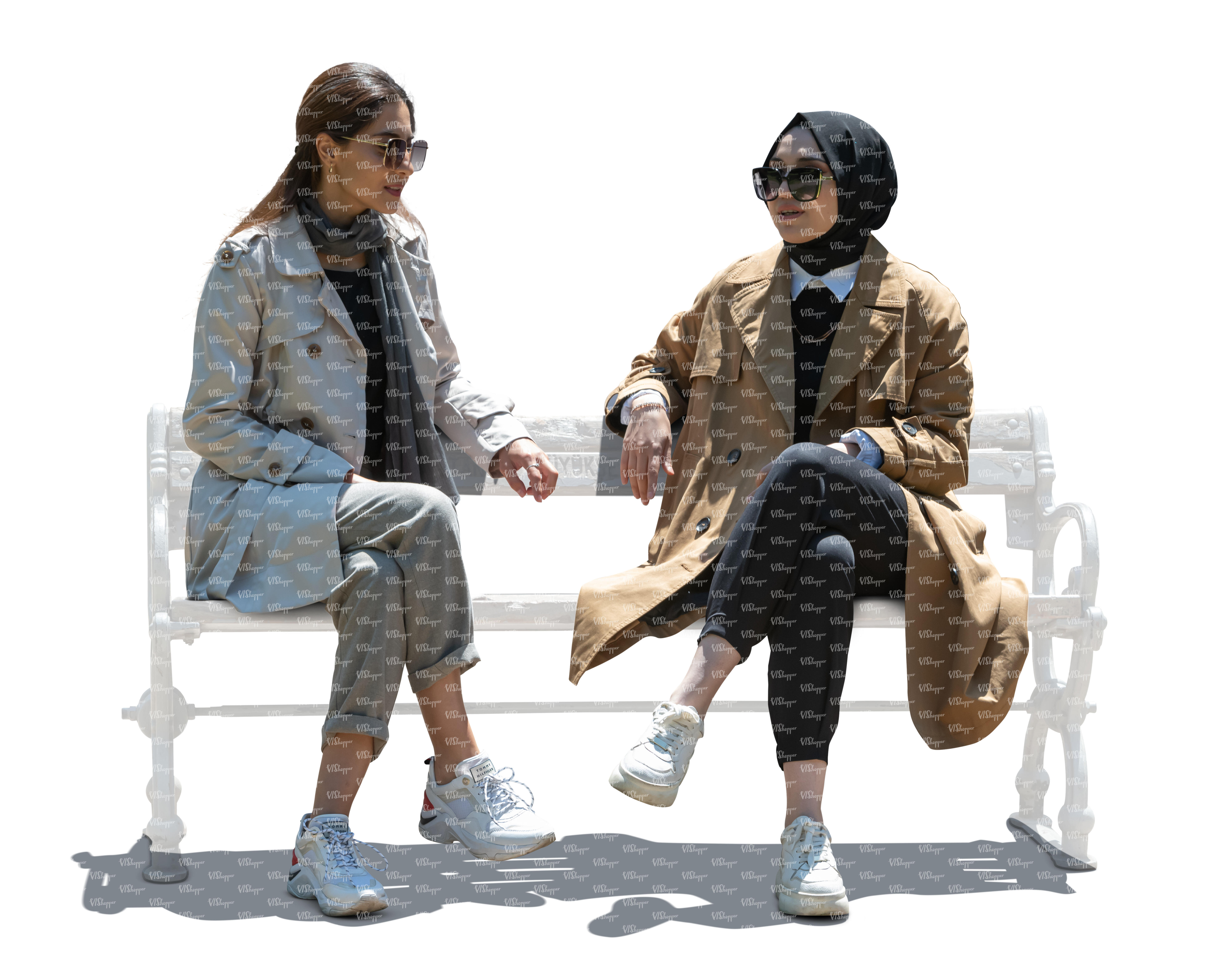 two cut out middle eastern women sitting - VIShopper