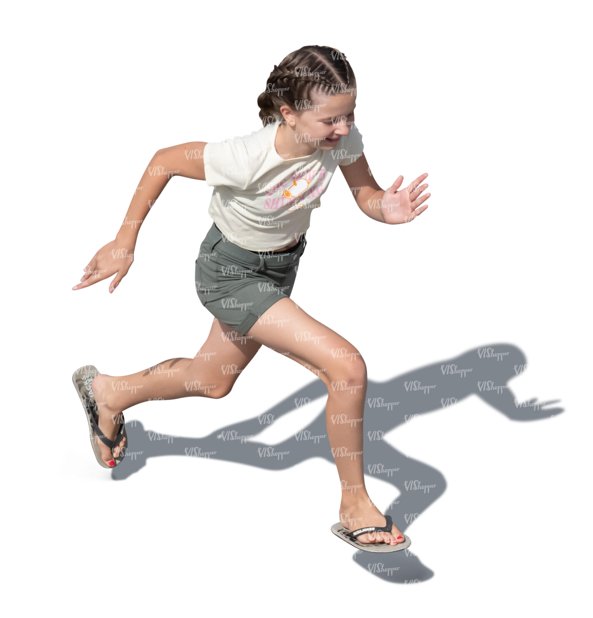 top view of a girl running - VIShopper
